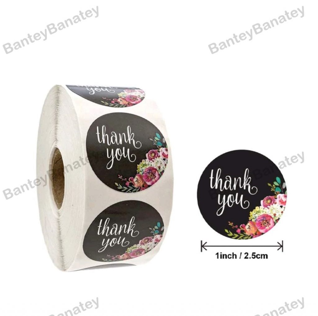 Thank You Round Stickers Design 8 - 500pcs approx at the Best Price ...