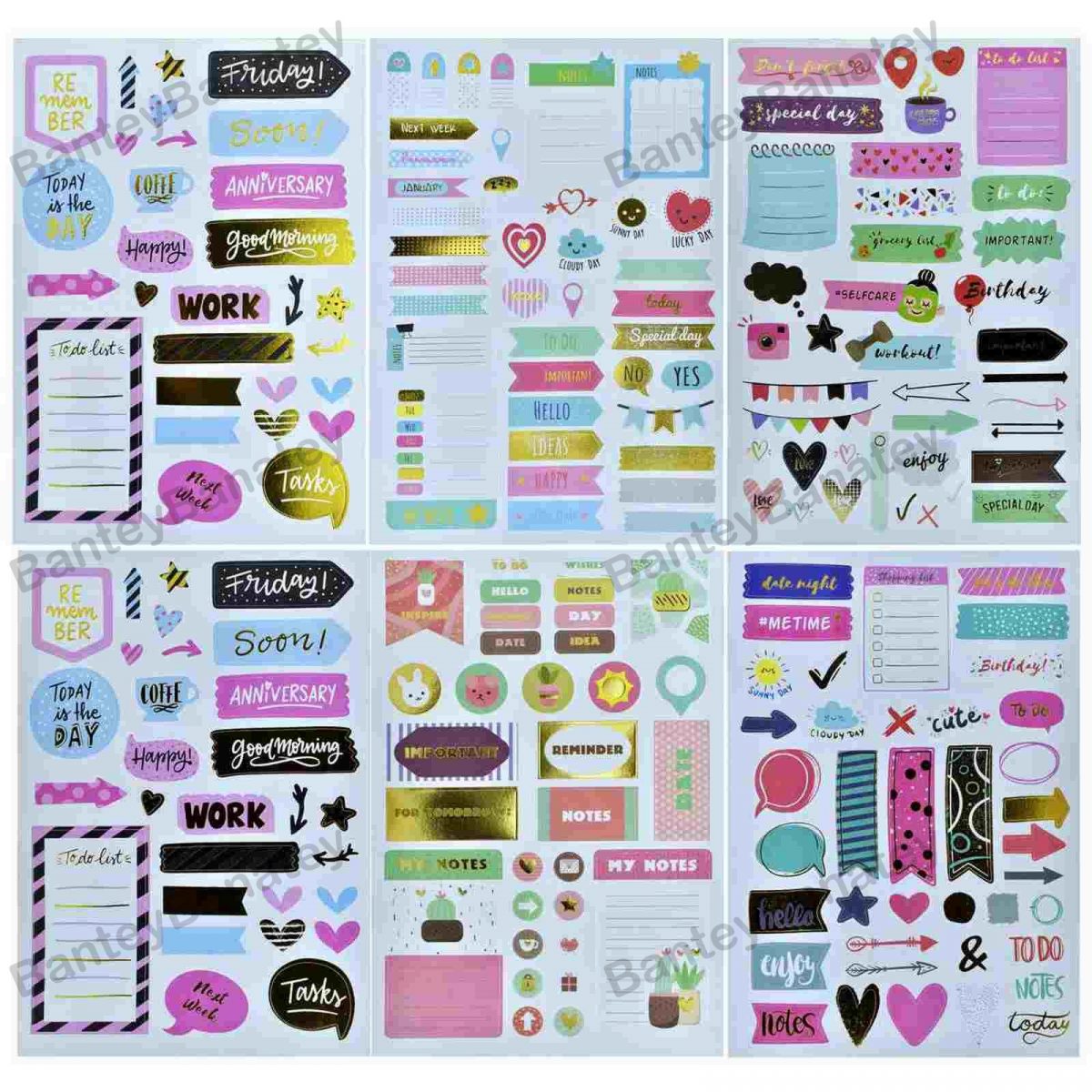 Journaling Stickers - Monthly - weekly planner (random design) at the ...
