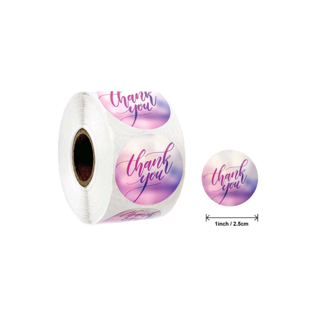 Thank You Round Stickers Design 9 - 500pcs approx at the Best Price ...